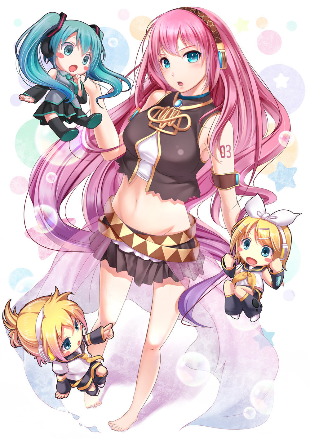 Hatsune Miku And Megurine Luka Chibi